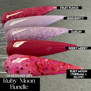 Ruby Moon- Dip Powder, Acrylic, Dip, Nails, Thermal, Glow, Nail Dip ...