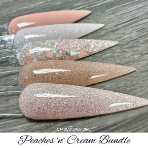 Peaches ‘n’ Cream Bundle- Dip Powder, Dip Powder for Nails, Nail Dip ...