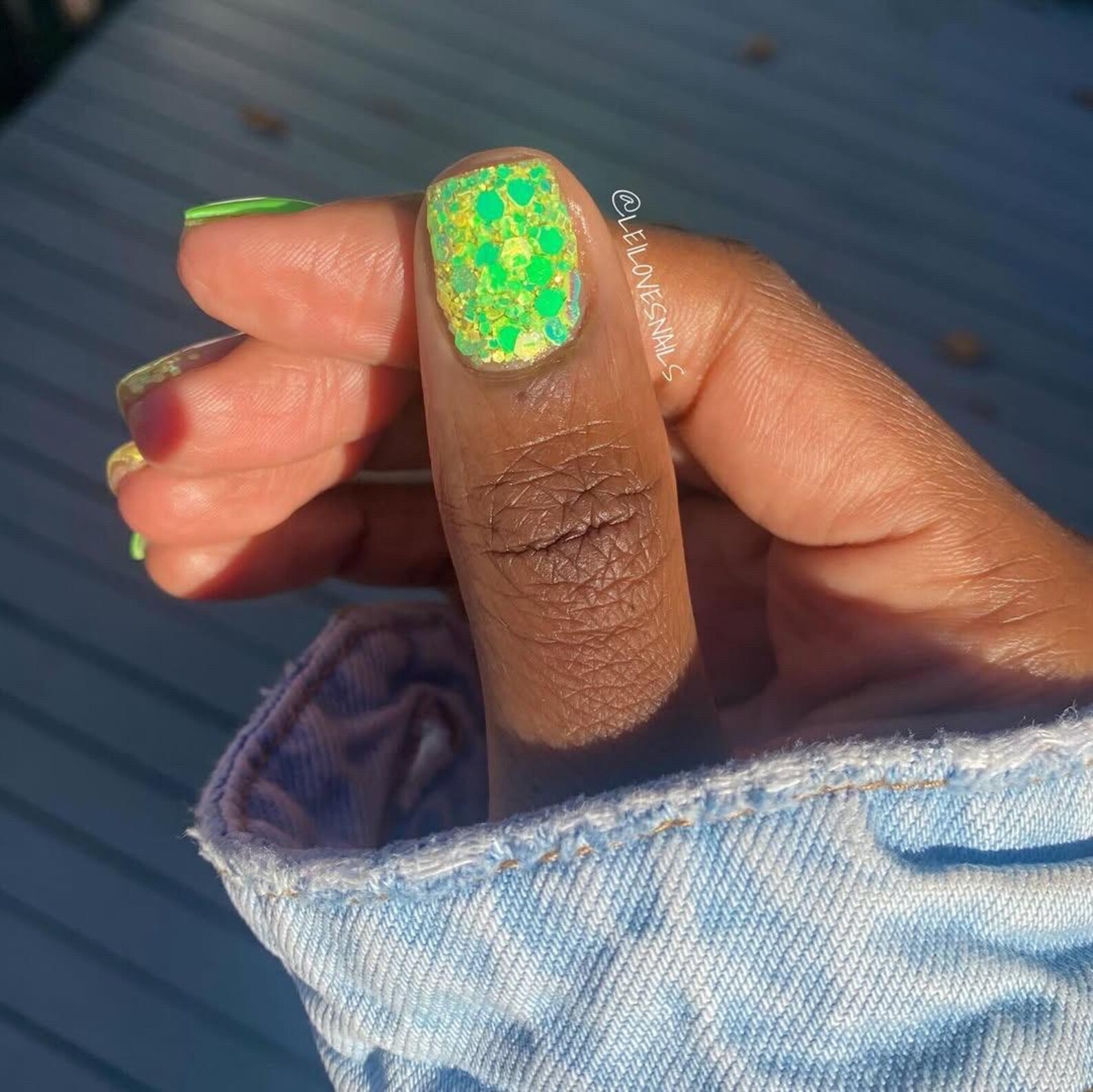 Slime- Dip Powder, Dip Powder for Nails, Acrylic, Bright, Summer, Green ...