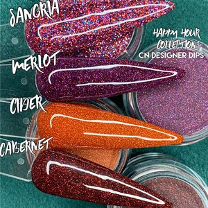 Merlot - Dip Powder, Dip Nail Powder, Dip Powder for Nails, Glitter Dip ...