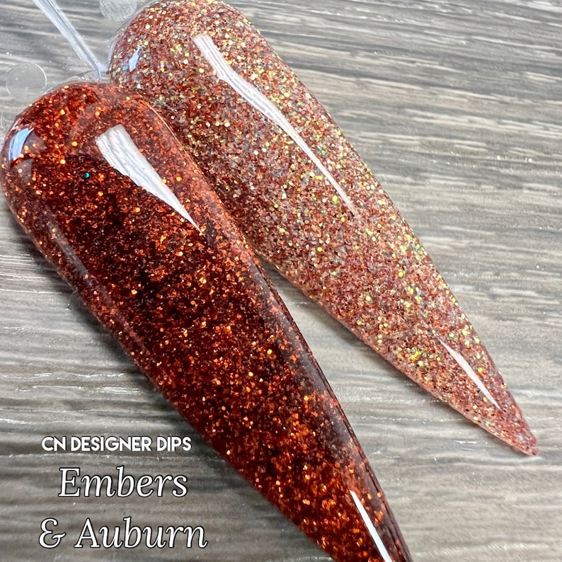 Embers & Auburn Dip Powder Dip Powder for Nails Glitter - Etsy