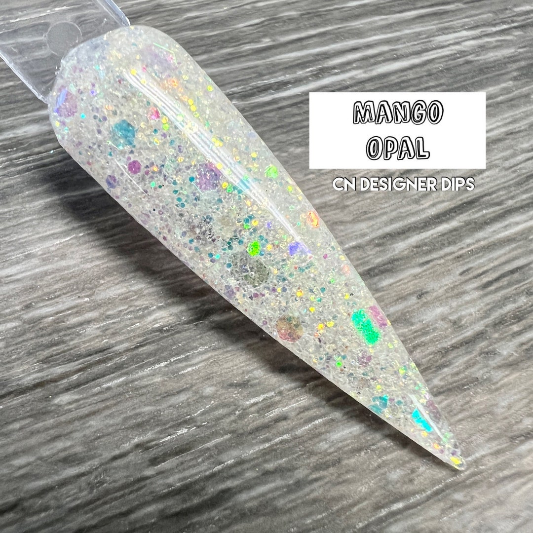 Mango Opal Dip Powder, Dip Powder for Nails, Glitter Dip Powder, Nail ...