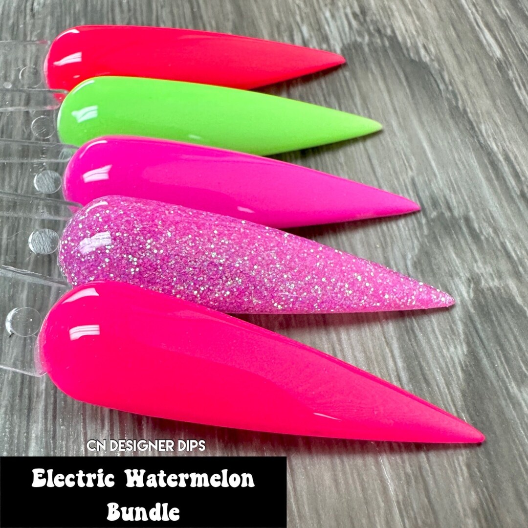 Electric Watermelon Bundle- Dip Powder, Dip Powder for Nails, Acrylic ...