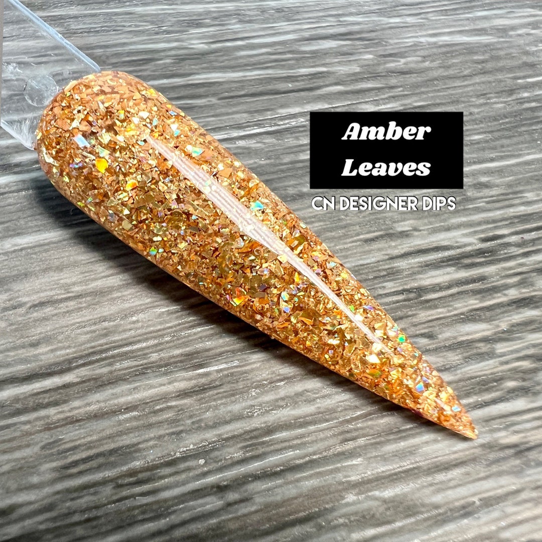 Amber Leaves- Dip Powder, Dip Powder for Nails, Glitter Dip Powder ...