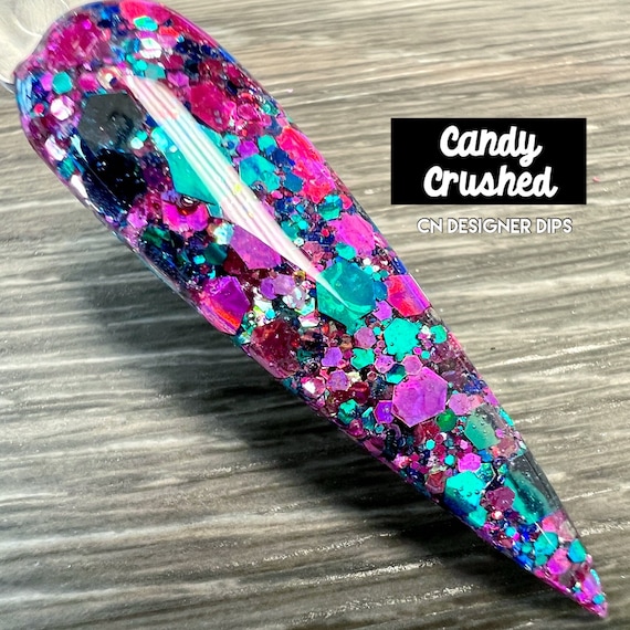 Candy Crushed Dip Powder Nail Dip Powder Glitter Dip - Etsy
