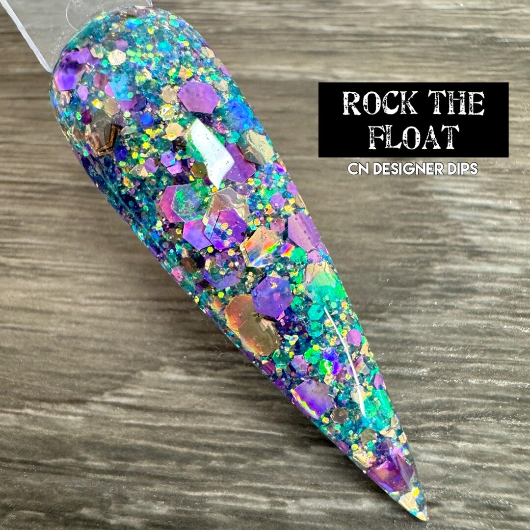 Rock the Float- Dip Powder, Dip Powder for Nails, Acrylic, Mardi Gras ...