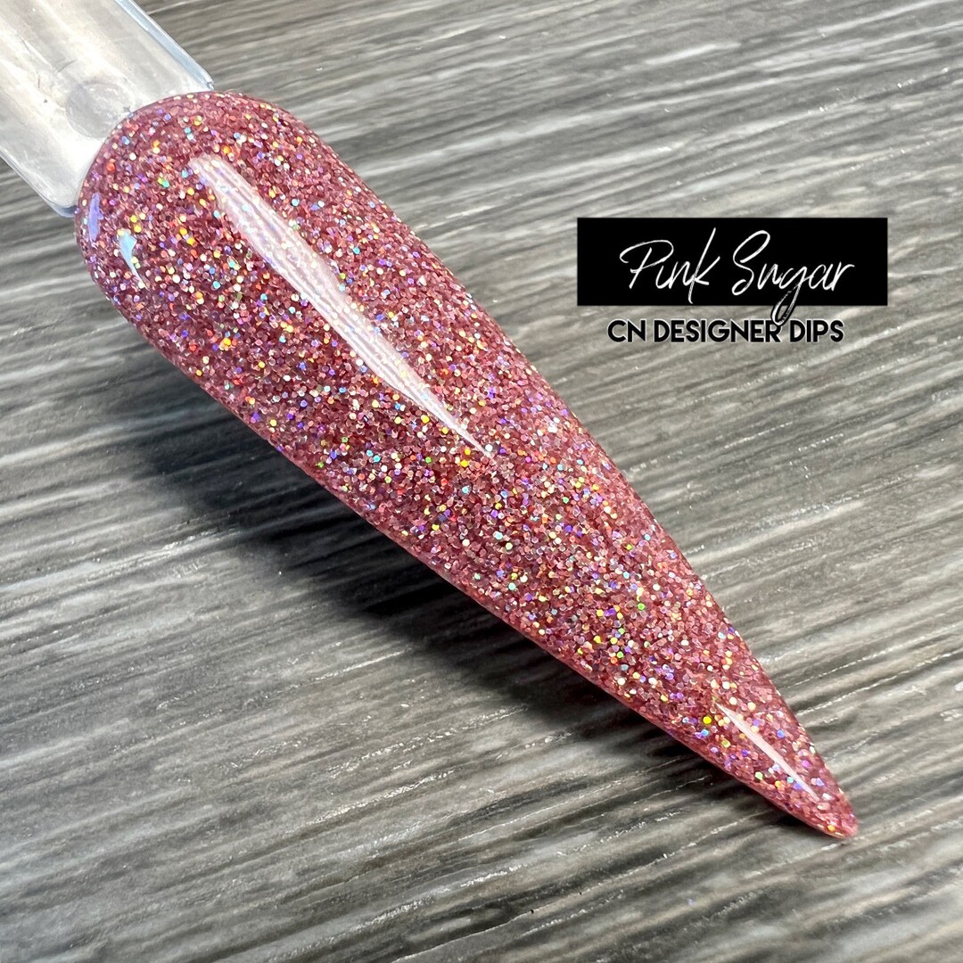 Pink Sugar- Dip Powder, Dip Powder for Nails, Glitter Dip Powder, Nail ...
