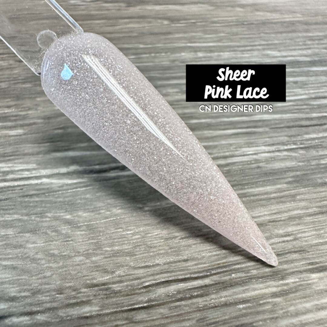 Sheer Pink Lace Dip Powder, Dip Powder for Nails, Nail Dip Powder, Nail ...