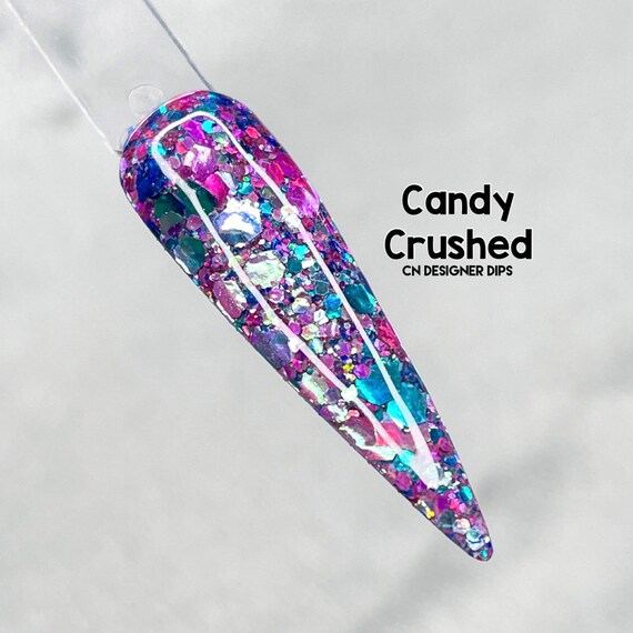 Candy Crushed dip powder nail dip powder glitter dip | Etsy