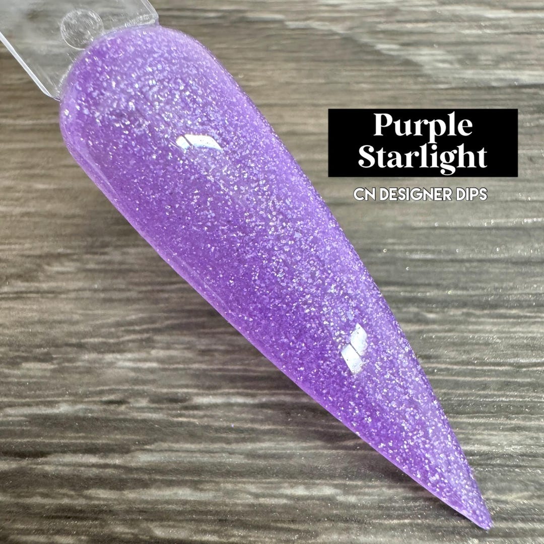 Purple Starlight- Dip Powder, Dip Powder for Nails, Acrylic, Purple ...