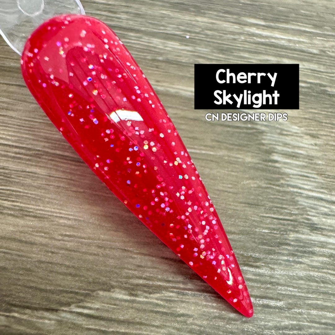 Cherry Skylight- Dip Powder, Dip Powder for Nails, Acrylic, Summer, Holiday, Christmas, Red ...
