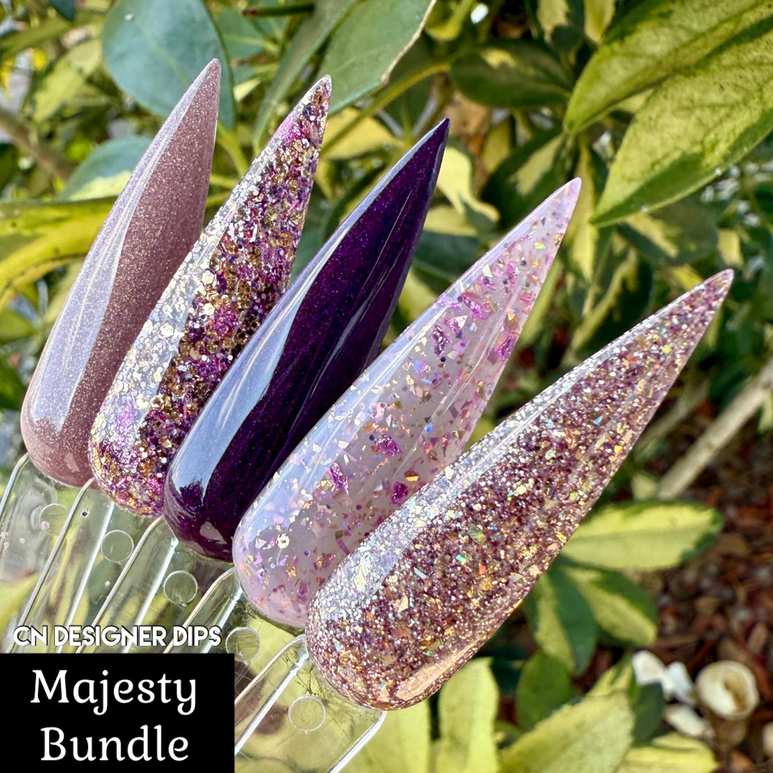 Majesty Bundle- Dip Powder, Dip Powder for Nails, Acrylic, Purple ...