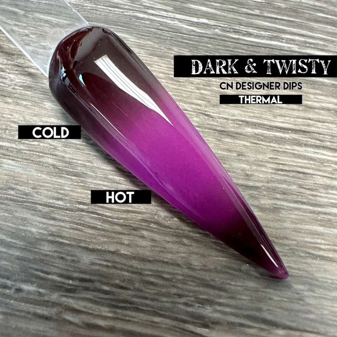 Dark & Twisty- Dip Powder, Dip Powder for Nails, Acrylic, Solid, Color ...