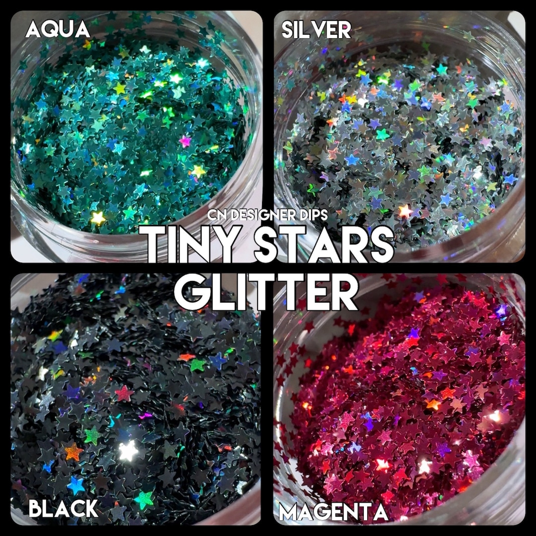 Tiny Stars- Loose Glitter, 1 Tsp, Holographic, Nail Glitter, Glitter ...