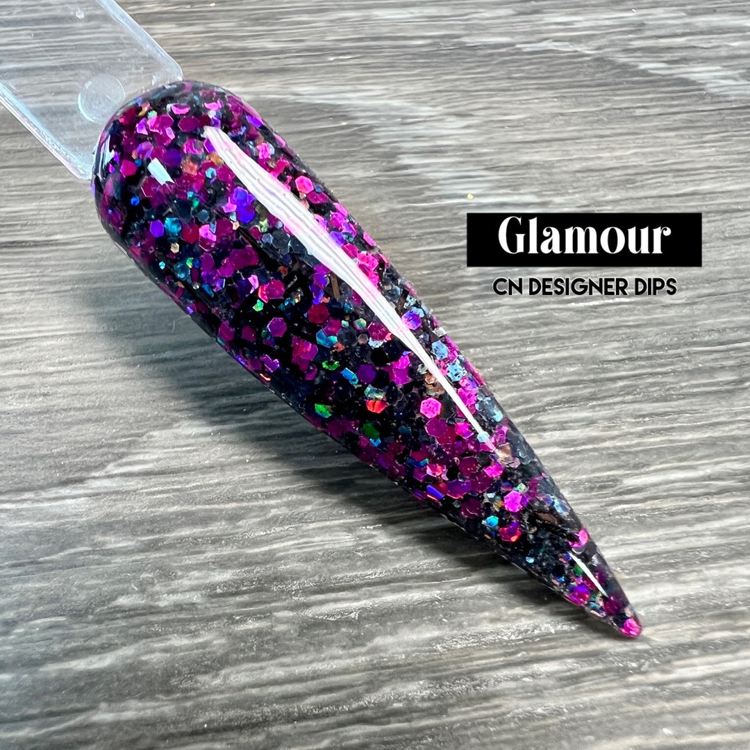Glamour- Dip Powder, Dip Powder for Nails, Acrylic, Purple, Glitter - Etsy