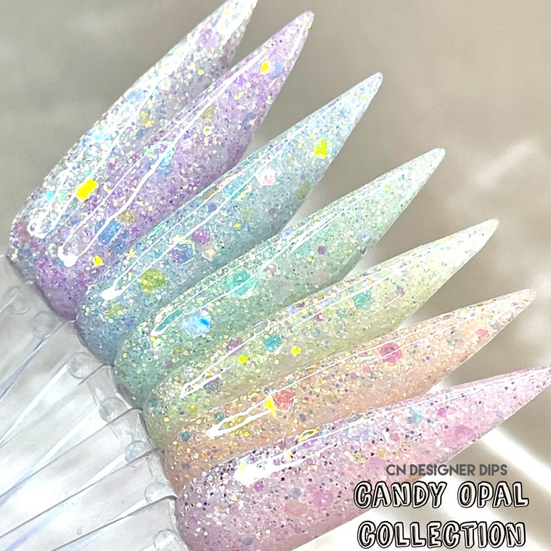 Candy Opal Dip Powder Dip Powder for Nails Glitter Dip - Etsy