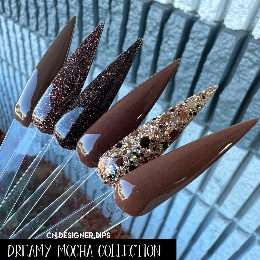 Dreamy Mocha Collection- Dip Powder, Dip Powder for Nails, Acrylic, Fall, Brown, Coffee, Solid ...
