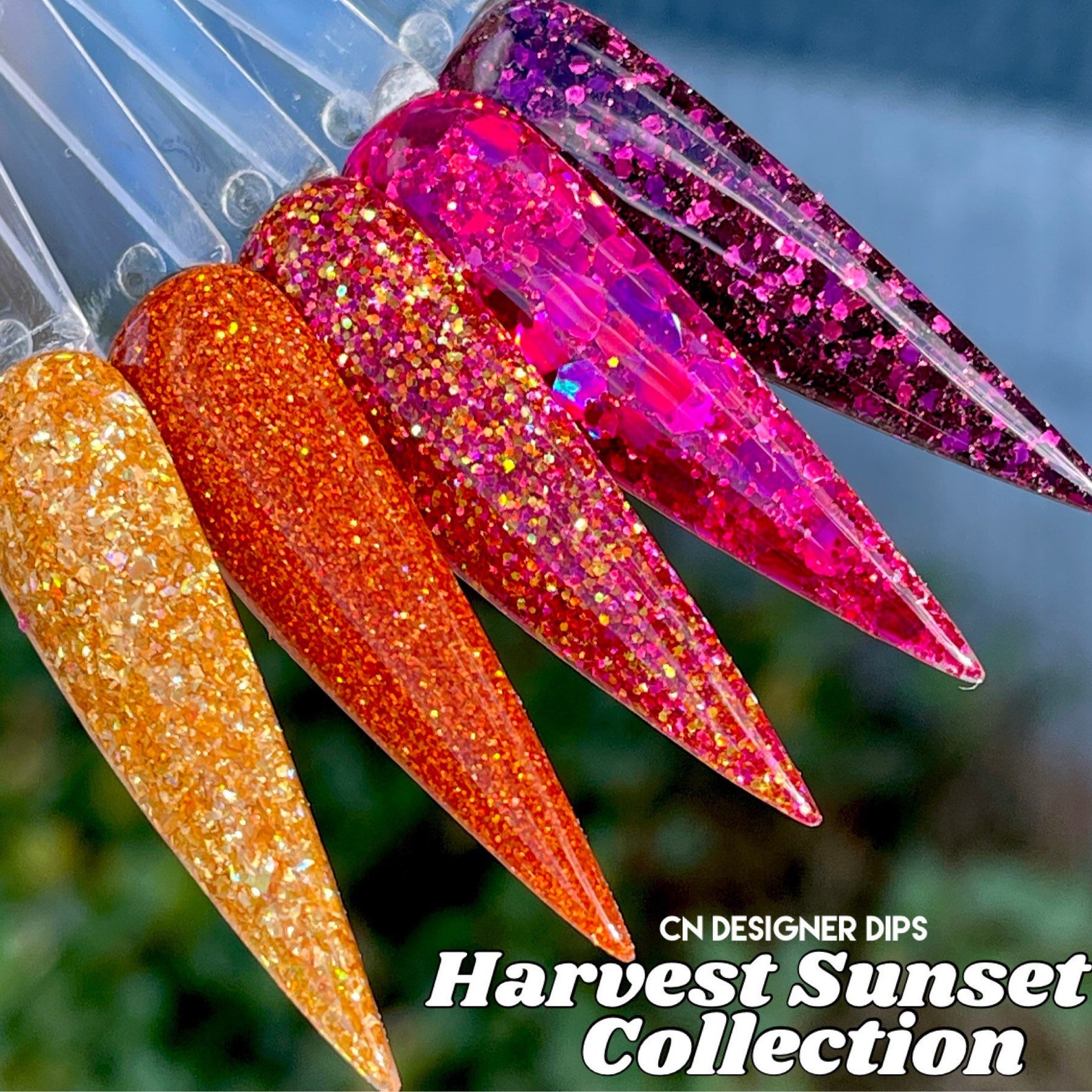 Amber Leaves Dip Powder Dip Powder for Nails Glitter Dip | Etsy