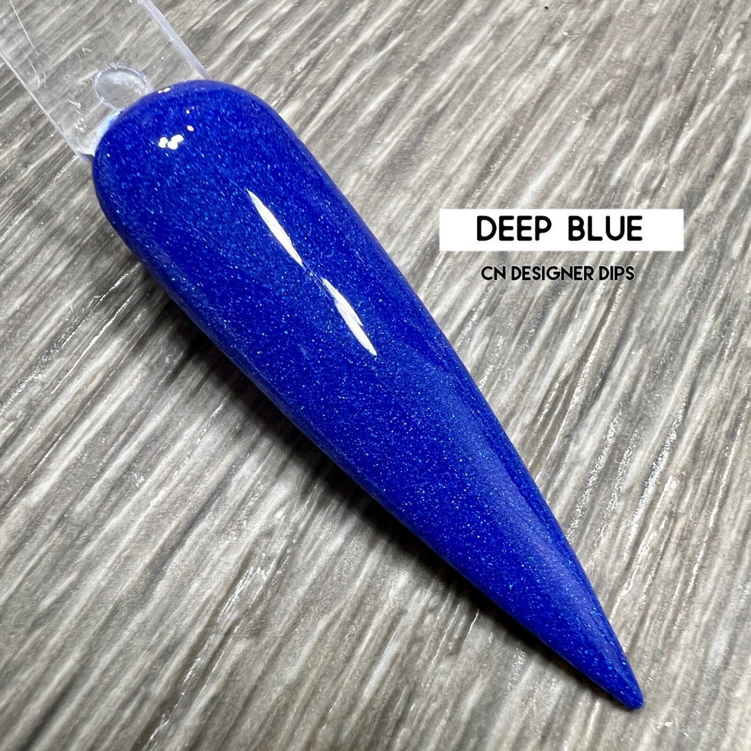 Deep Blue Dip Powder Dip Powder for Nails Nail Dip Powder - Etsy