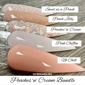Peaches ‘n’ Cream Bundle- Dip Powder, Dip Powder for Nails, Nail Dip ...