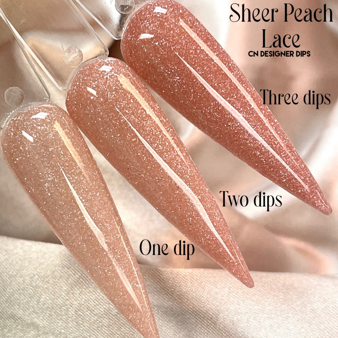 Sheer Peach Lace dip powder dip powder for nails nail dip | Etsy