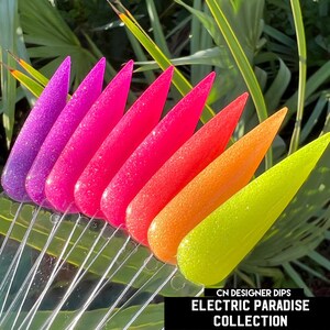 Electric Paradise Collection- Dip Powder, Dip Powder for Nails, Acrylic ...