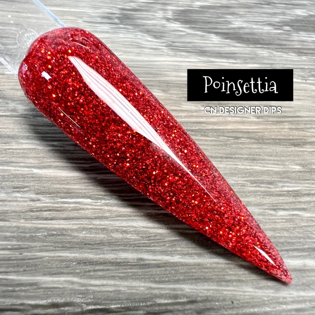 Poinsettia Dip Powder, Christmas Dip Powder, Red Dip Powder, Dip Powder ...