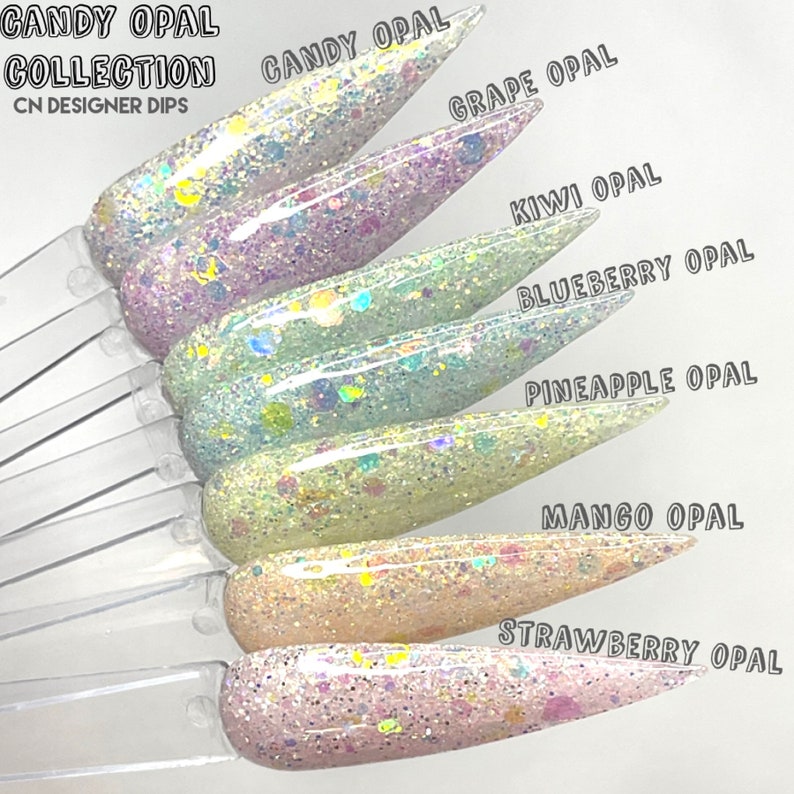 Candy Opal Dip Powder Dip Powder for Nails Glitter Dip - Etsy