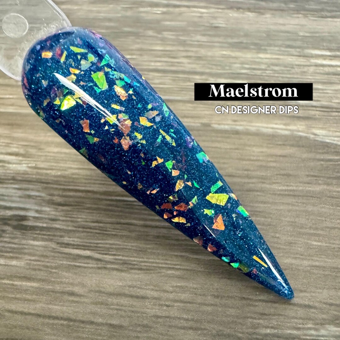 Maelstrom- Dip Powder, Dip Powder for Nails, Acrylic, Blue, Shard ...