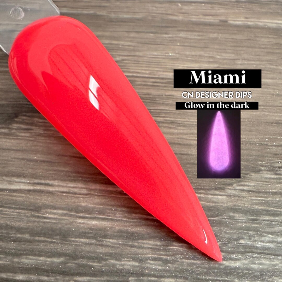 Miami- Dip Powder, Dip Powder for Nails, Acrylic, Pink, Orange, Bright ...