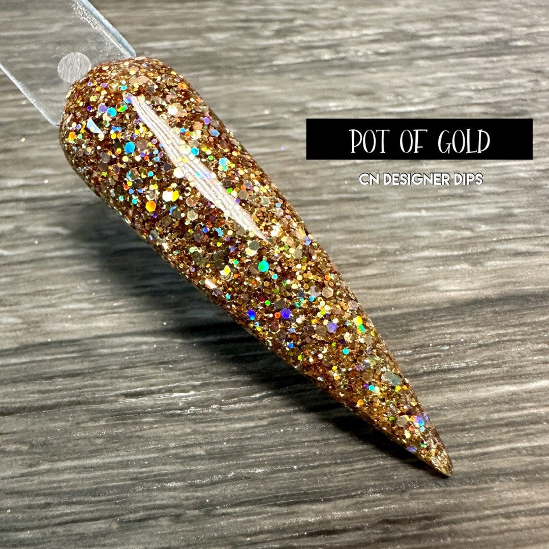 Pot of Gold- Dip Powder, Dip Powder for Nails, St Patricks, Gold, St ...