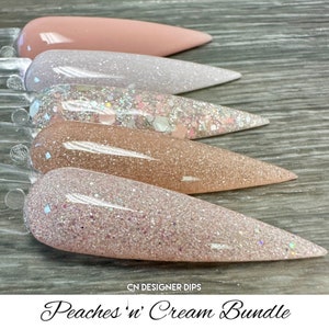 Peaches ‘n’ Cream Bundle- Dip Powder, Dip Powder for Nails, Nail Dip ...