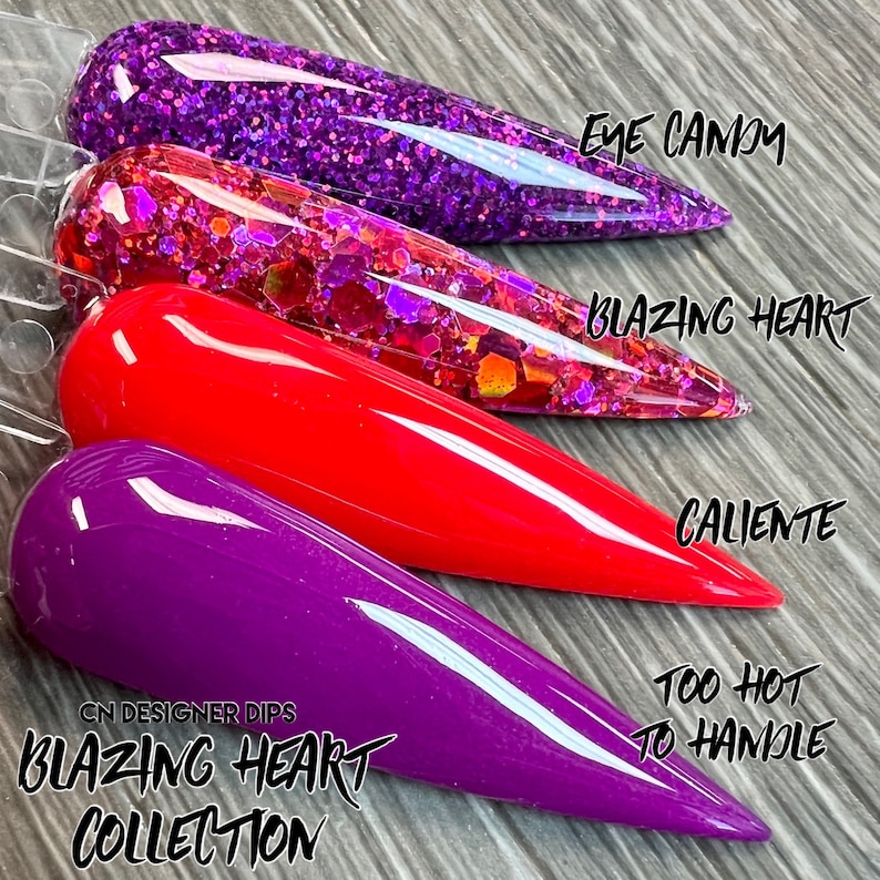 Blazing Heart Dip Powder Dip Powder for Nails Nail Dip Dip - Etsy