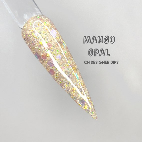 Mango Opal Dip Powder Dip Powder for Nails Glitter Dip | Etsy
