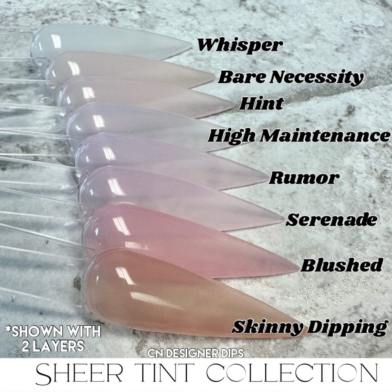 Sheer Tint Collection- Dip Powder, Dip Powder for Nails, Acrylic ...
