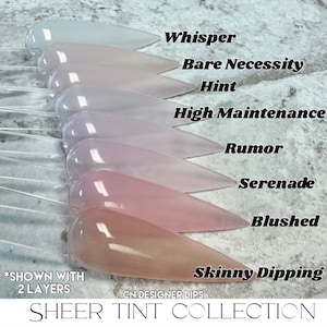 Sheer Tint Collection- Dip Powder, Dip Powder for Nails, Acrylic ...