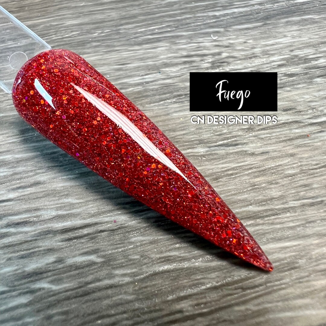 Fuego- Dip Powder, Red Dip Powder, Dip Powder for Nails, Glitter Dip ...