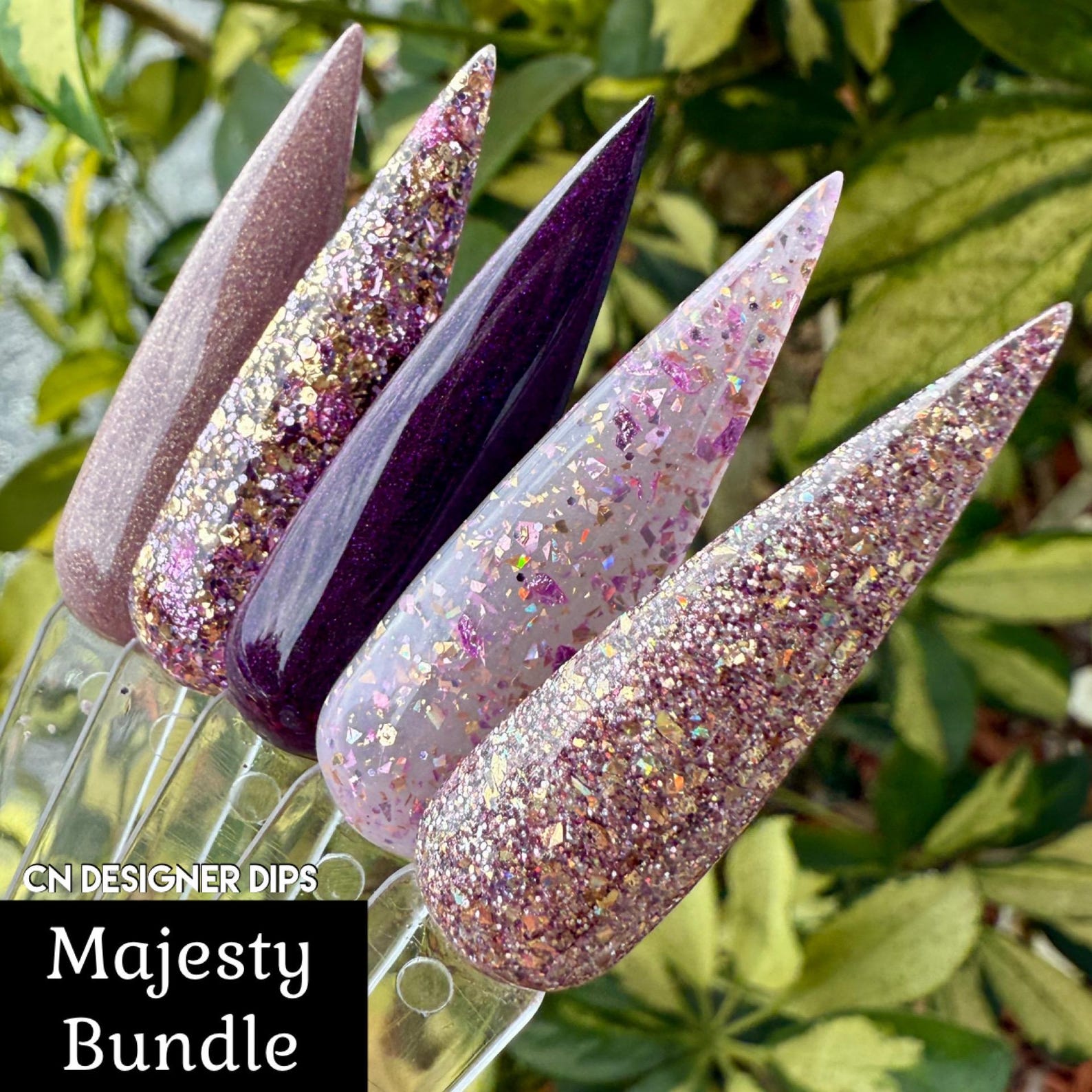 Majesty Bundle- Dip Powder, Dip Powder for Nails, Acrylic, Purple ...