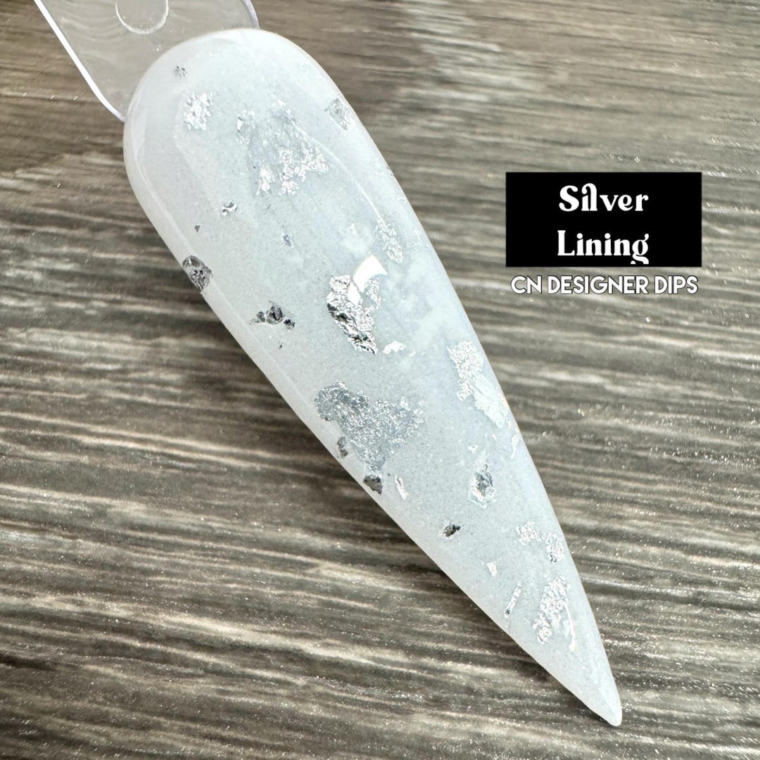 Silver Lining- Dip Powder, Dip Powder for Nails, Nail Dip Powder, Nail ...