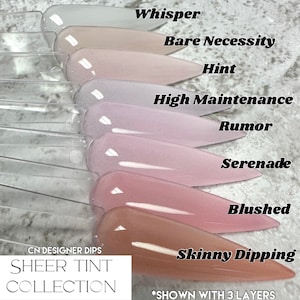 Sheer Tint Collection- Dip Powder, Dip Powder for Nails, Acrylic ...