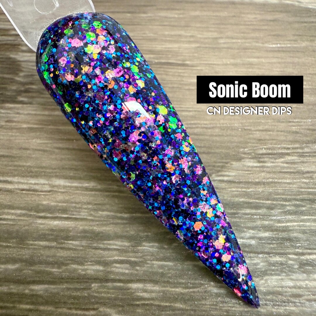 Sonic Boom- Dip Powder, Dip Powder for Nails, Acrylic, Glitter - Etsy