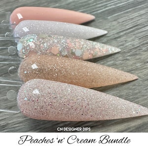 Peaches ‘n’ Cream Bundle- Dip Powder, Dip Powder for Nails, Nail Dip ...
