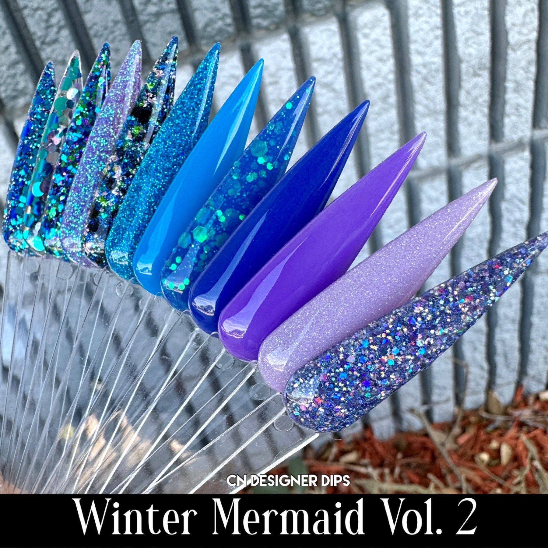 Dark Harbor- Dip Powder, Dip Powder for Nails, Acrylic, Blue, Chunky ...