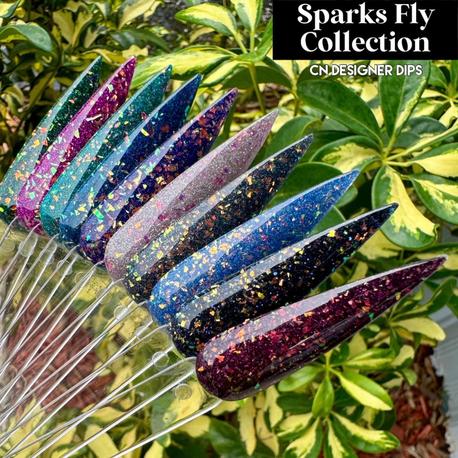Moonbeam- Dip Powder, Dip Powder for Nails, Acrylic, Shard, Glitter - Etsy