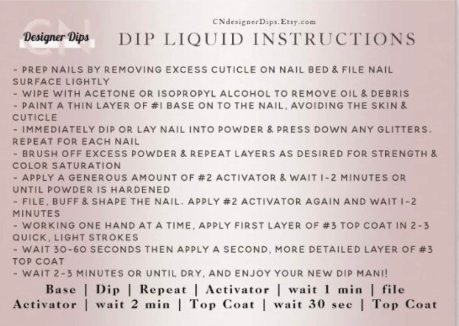 Dip Liquids Dip Base Dip Activator Dip Top Dip Liquid Dip - Etsy