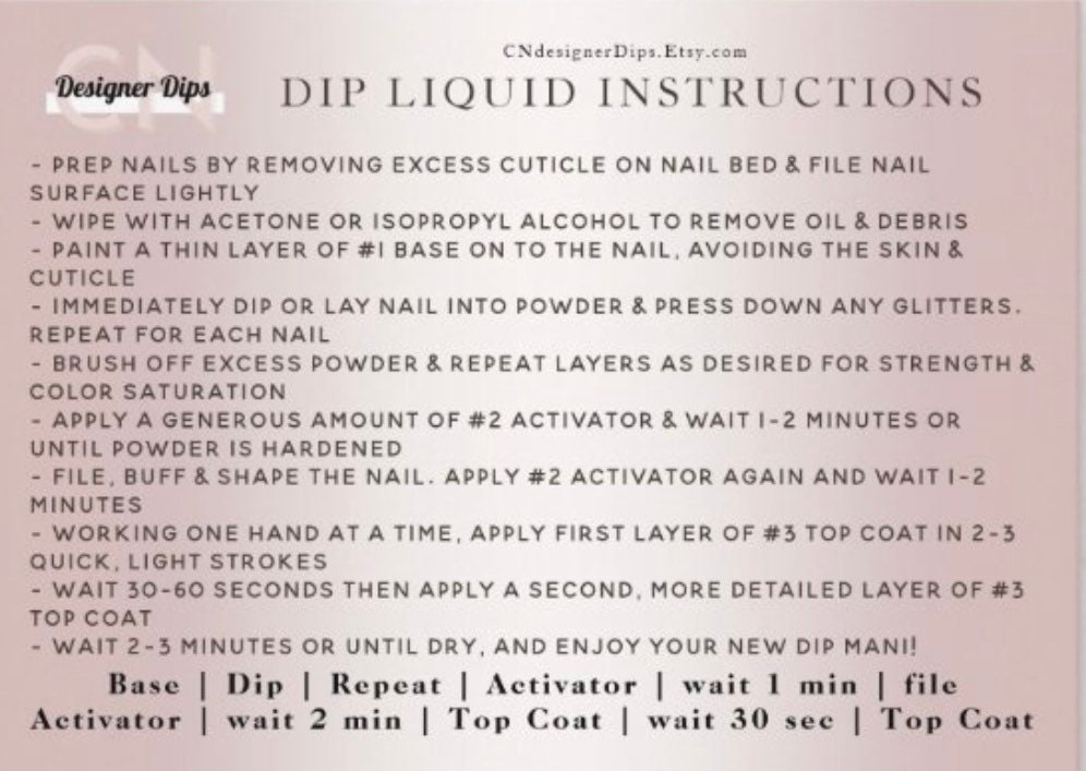Dip Starter Kit Dip Liquid Dip Liquids Dip Nails Dip Nail - Etsy