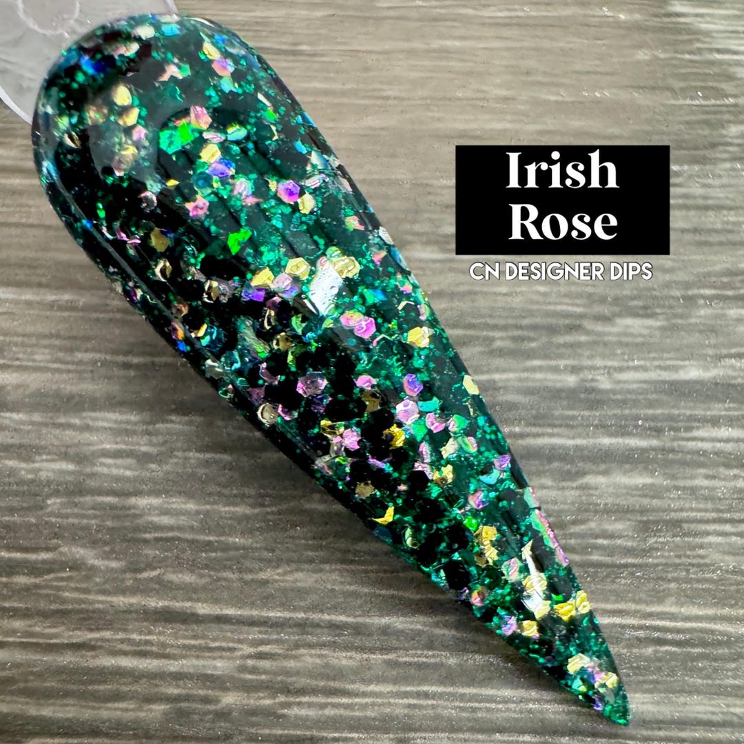 Irish Rose- Dip Powder, Dip Powder for Nails, Acrylic, Bubble, Glitter ...