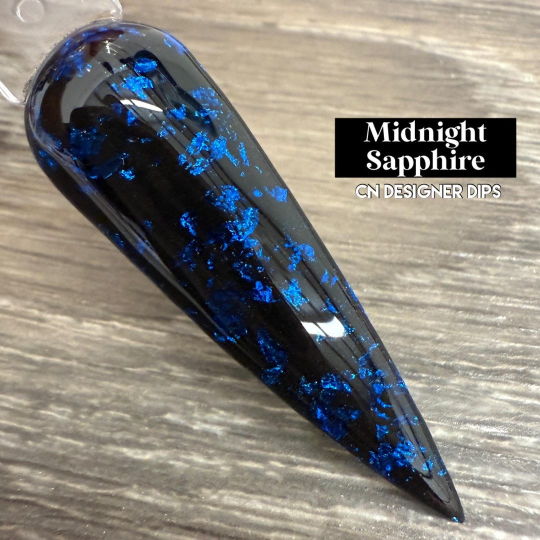 Midnight Sapphire- Dip Powder, Dip Powder for Nails, Acrylic, Blue ...