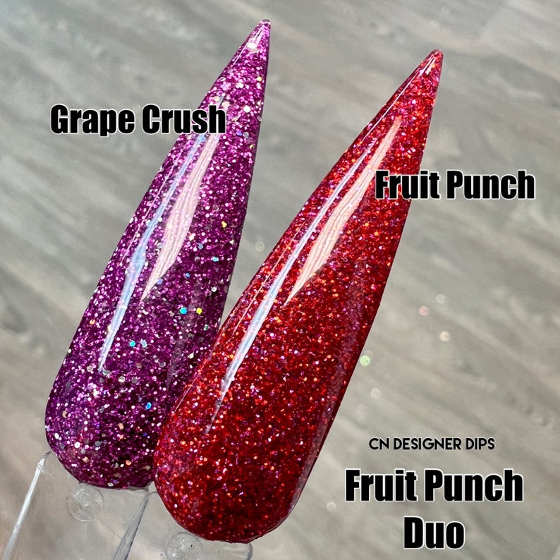 Fruit Punch Duo Dip Powder for Nails Dip Powder Glitter Dip - Etsy