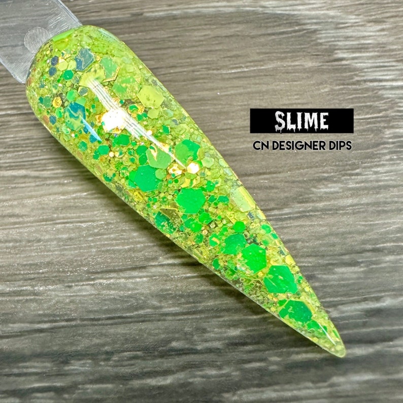 Slime- Dip Powder, Dip Powder for Nails, Acrylic, Bright, Summer, Green ...